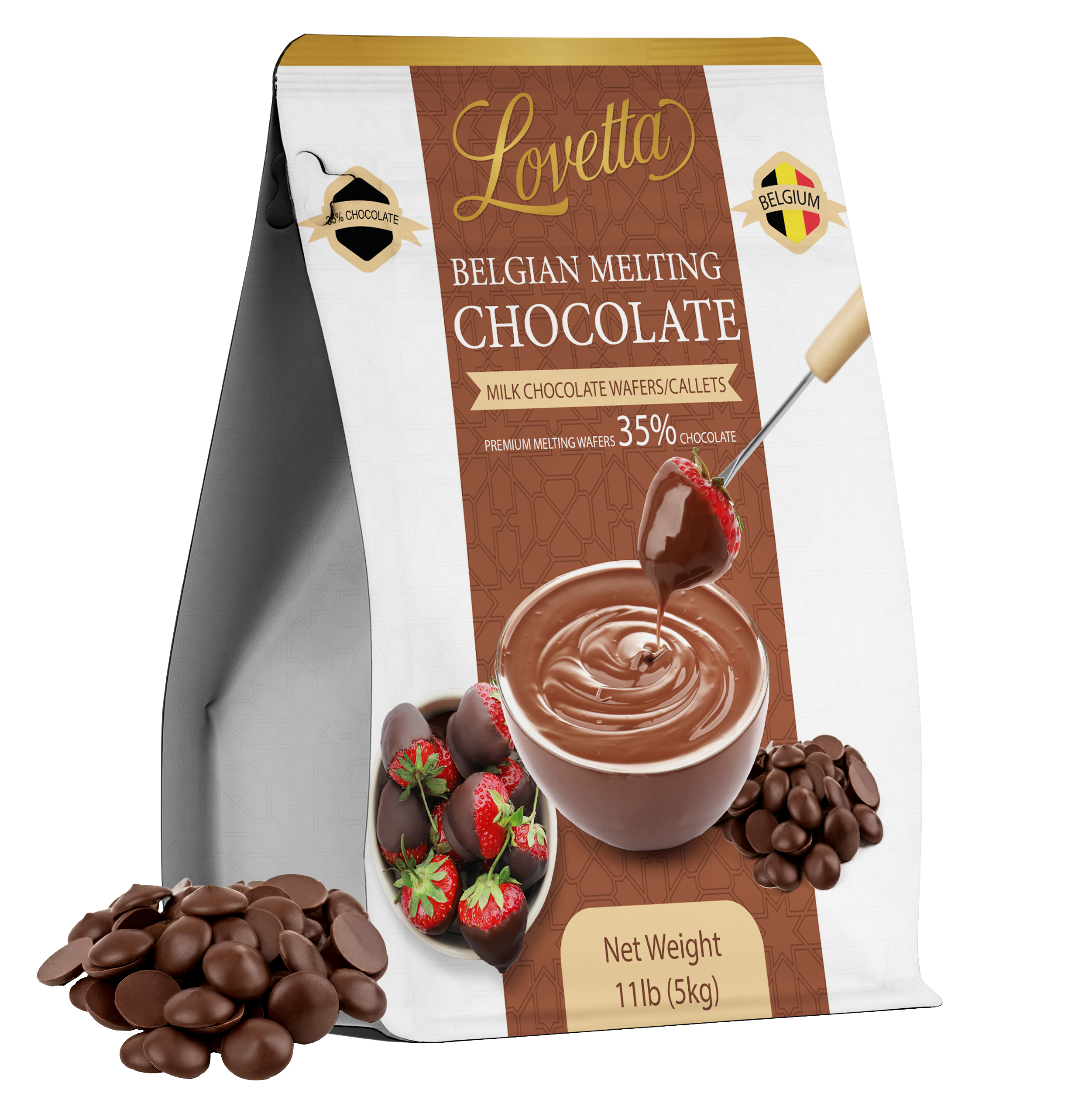 Belgian Milk Chocolate Callets (35%) - 11lb – Lovetta