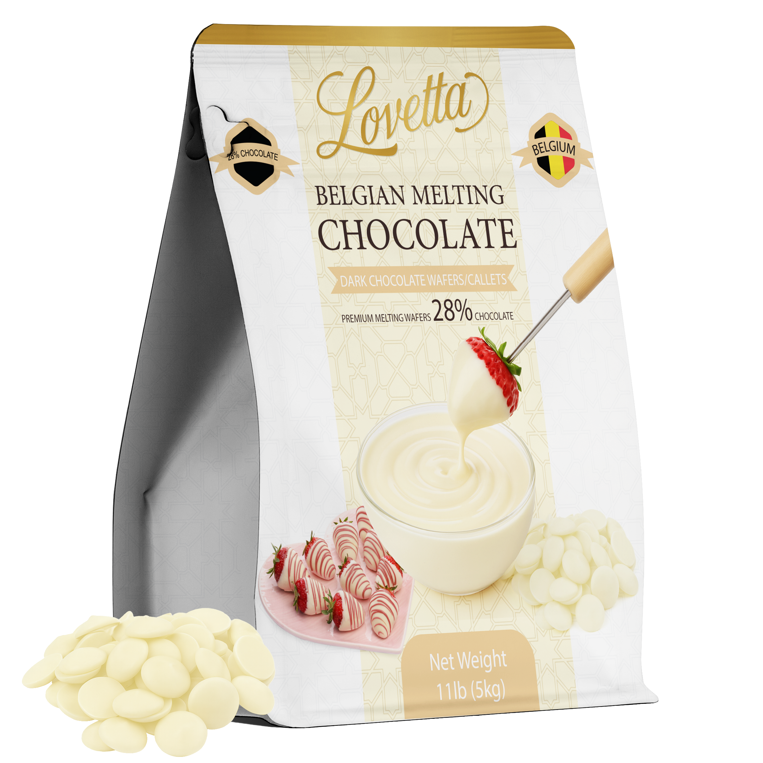 Belgian White Chocolate Callets (28%) - 11lb – Lovetta