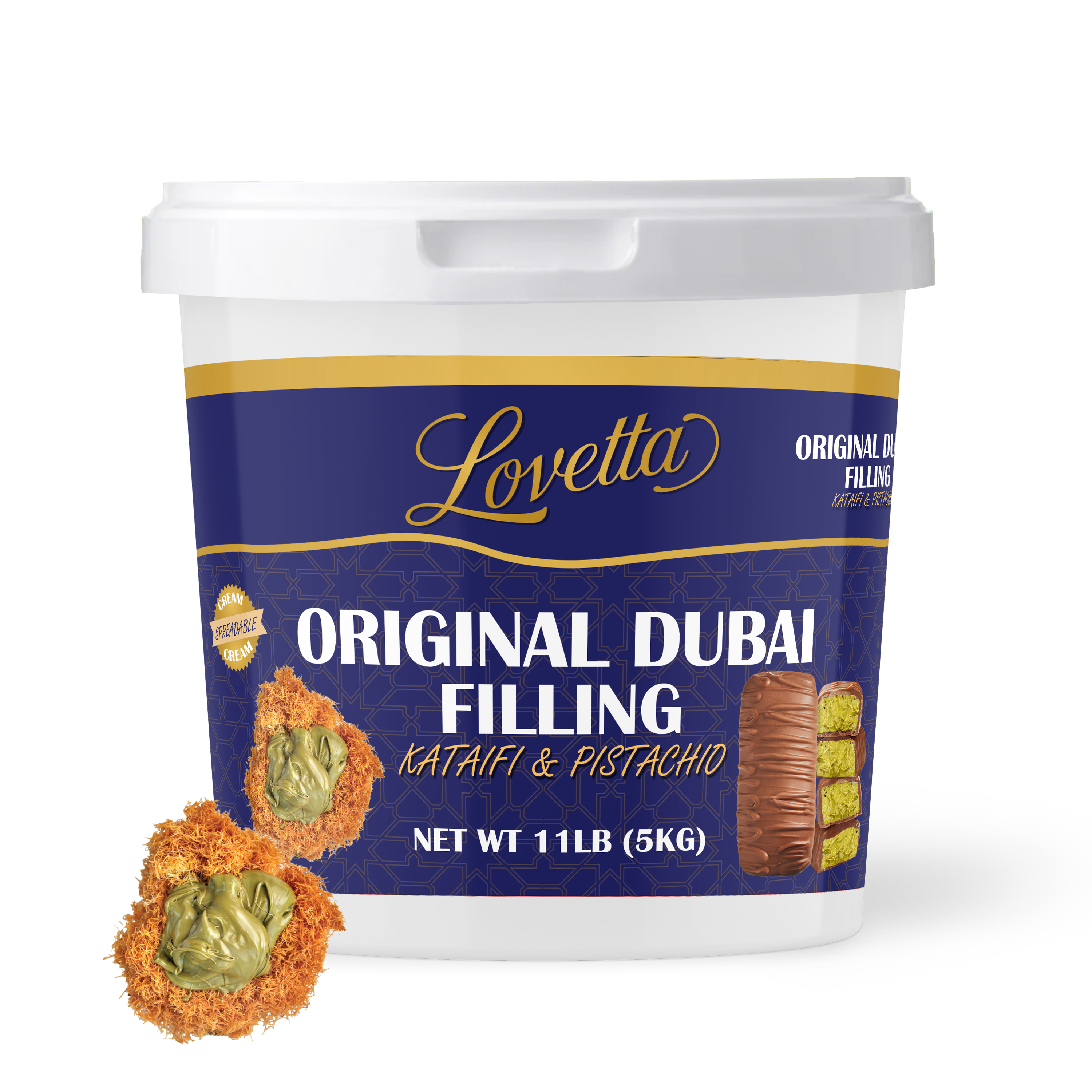 Dubai Pistachio Knafeh Mix Cream - 11lb – Lovetta